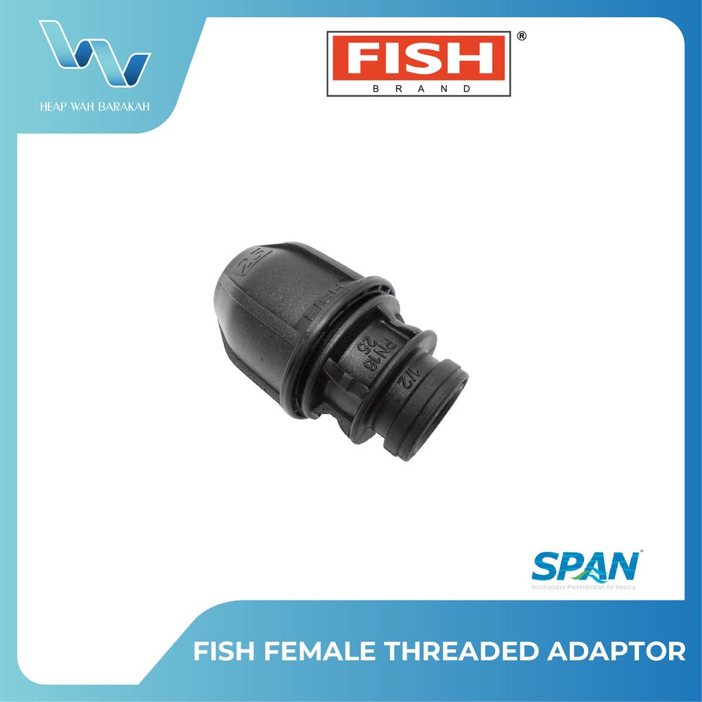 FISH POLY PT SOCKET FITTING PN16 (20MM - 40MM) POLY FITTING (SPAN ...