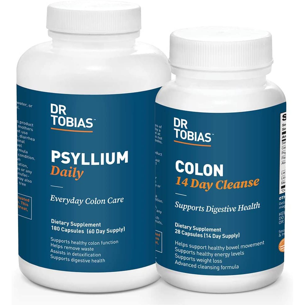 Dr. Tobias Colon Health Bundle with Colon 14 Day Cleanse & Psyllium ...
