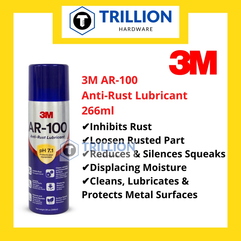 [Ready Stock] 3M AR-100 Anti-Rust Anti-Karat Lubricant Aerosol (266ml/9fl.oz) | Shopee Malaysia