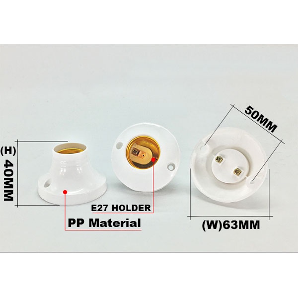 E27 Ceiling Holder / E27 lantern holder / E27 Pemegang Tapak Mentol | Shopee Malaysia