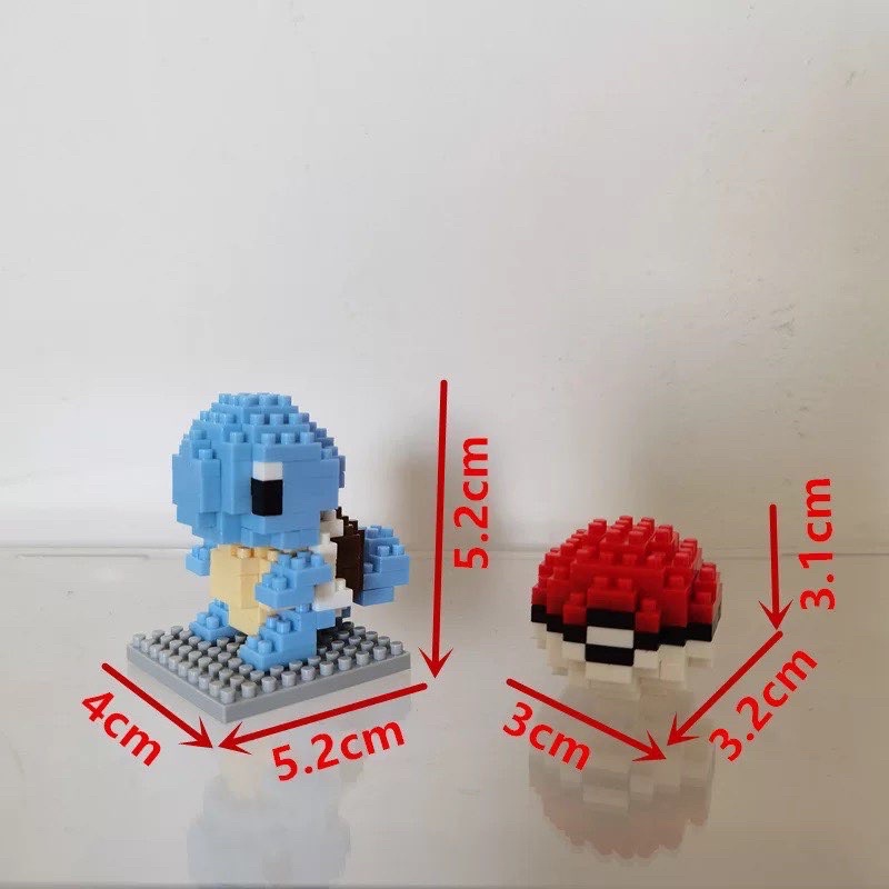 [Fast Shipping]Pokemon Series Block Pikachu Nano Block DIY toys Free Gift poke ball Selected ...