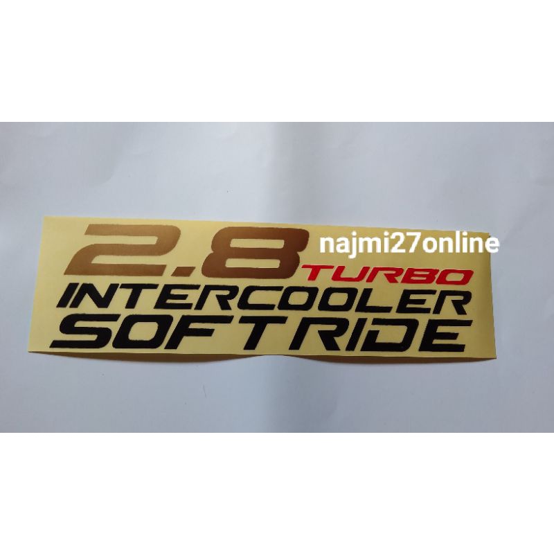 Isuzu ELF WRITING STICKER 2.8 TURBO INTERCOOLER SOFTRIDE | Shopee Malaysia