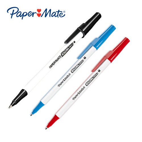 PaperMate Ball Point Pen Kilometrico (Black/Blue/Red) | Shopee Malaysia