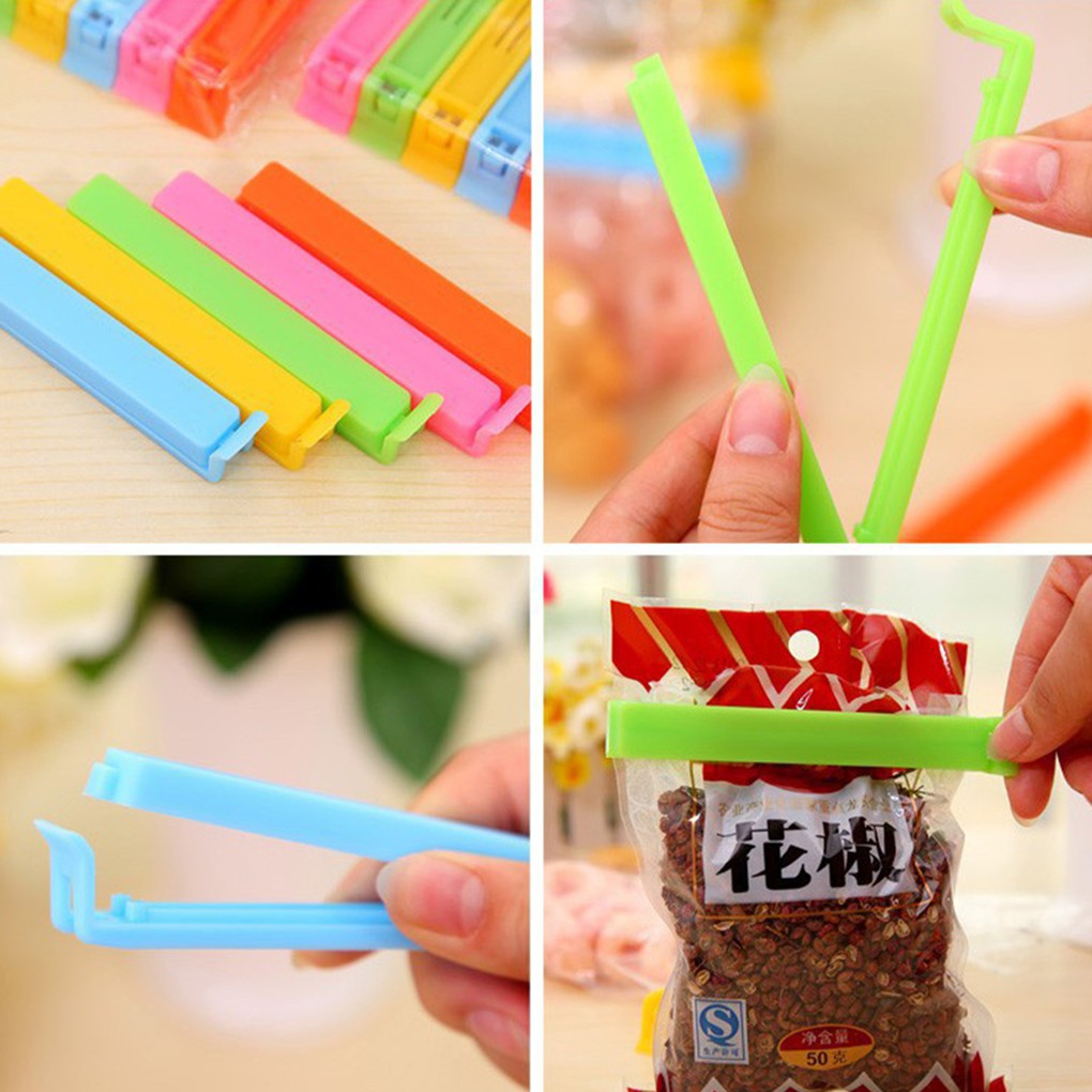 5pcs Strong Food Sealed Clips Plastic Sealing Clips Bag Helper Color ...