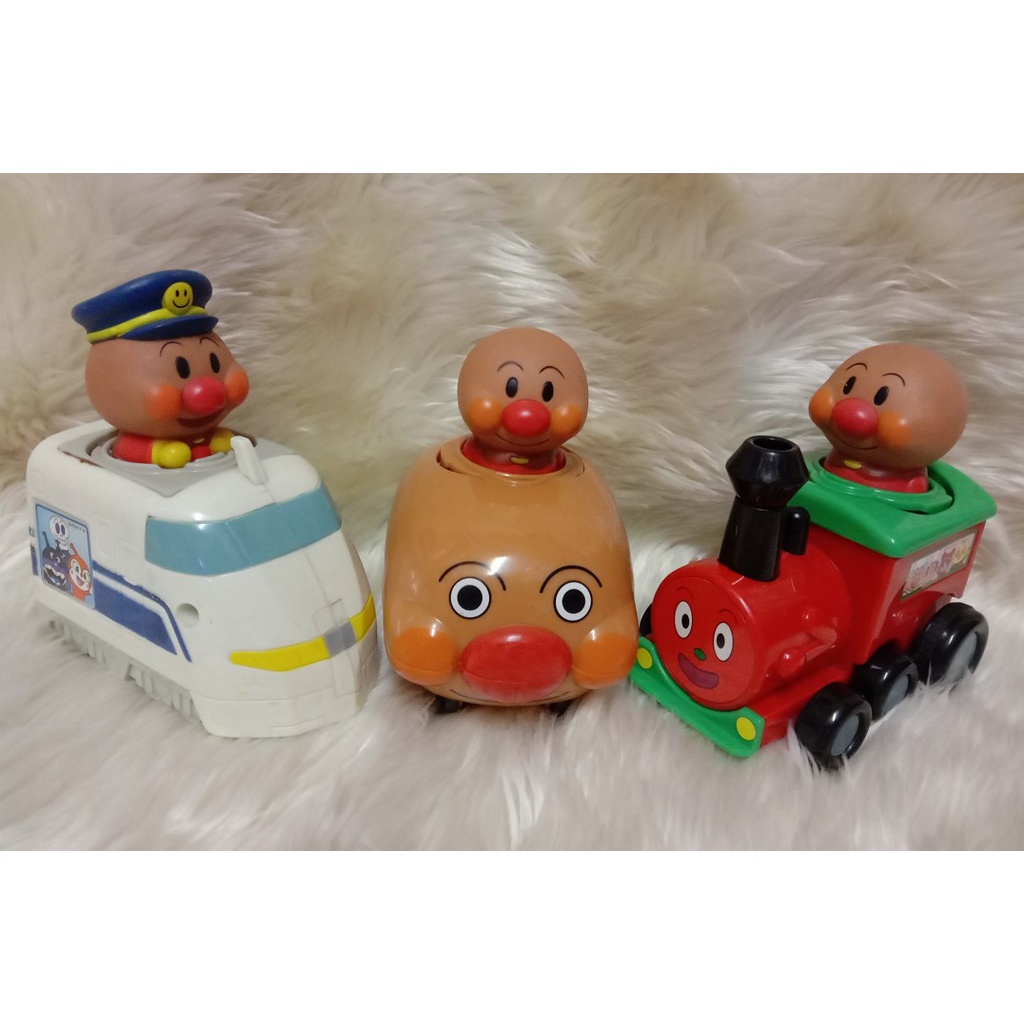 Original Japan Anpanman Press and Run Vehicle Train Car Toys! so cute ...