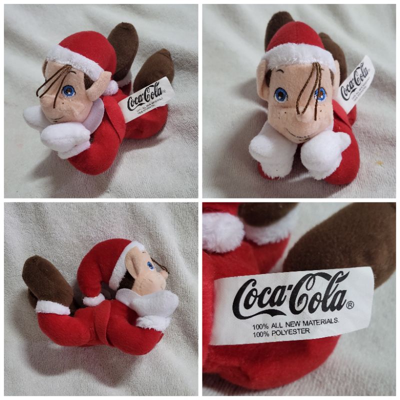 Authentic Rare Vintage Coca Cola Christmas Elf Plush Soft Toy | Shopee ...