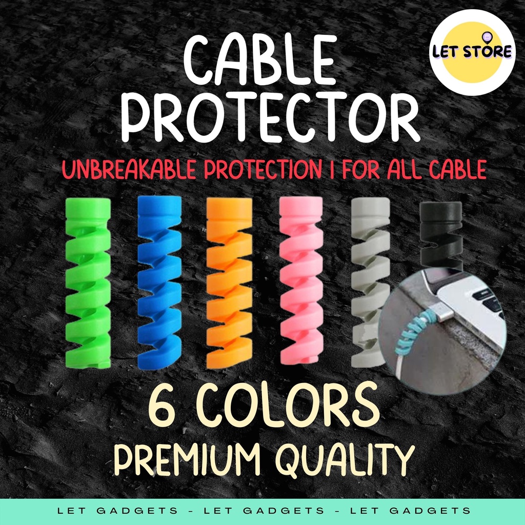 Cable Protector Spiral Wire Wrapper Fracture Data Line Winder Silicone ...