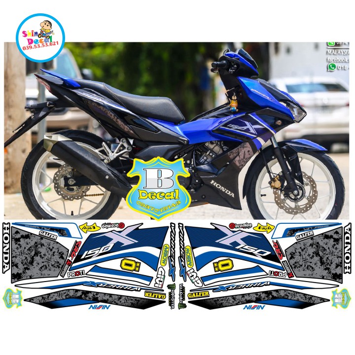 [SHIN Decal] winner X Car Stamp Blue Black ntn | Shopee Malaysia