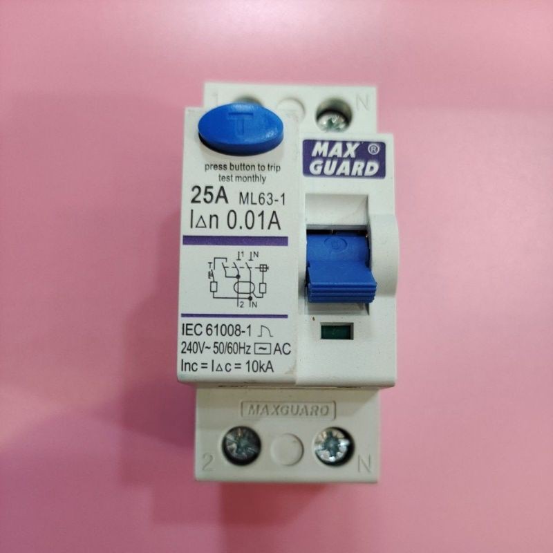 MAXGUARD RCCB ELCB 2Pole 4Pole 25A 40A 63A 100A 10ma 30ma 100ma 300ma | Shopee Malaysia