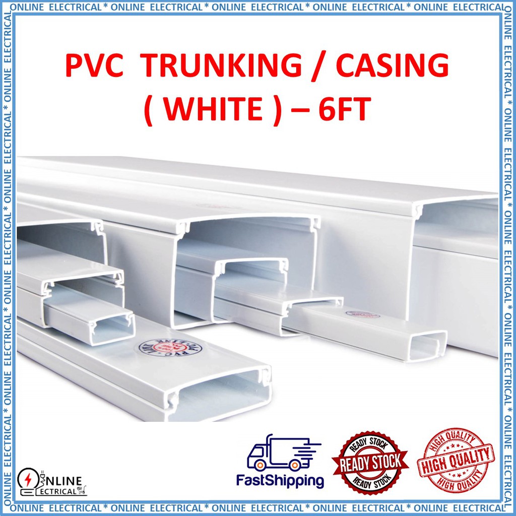 PVC TRUNKING / CASING ( WHITE ) – 6FT | Shopee Malaysia