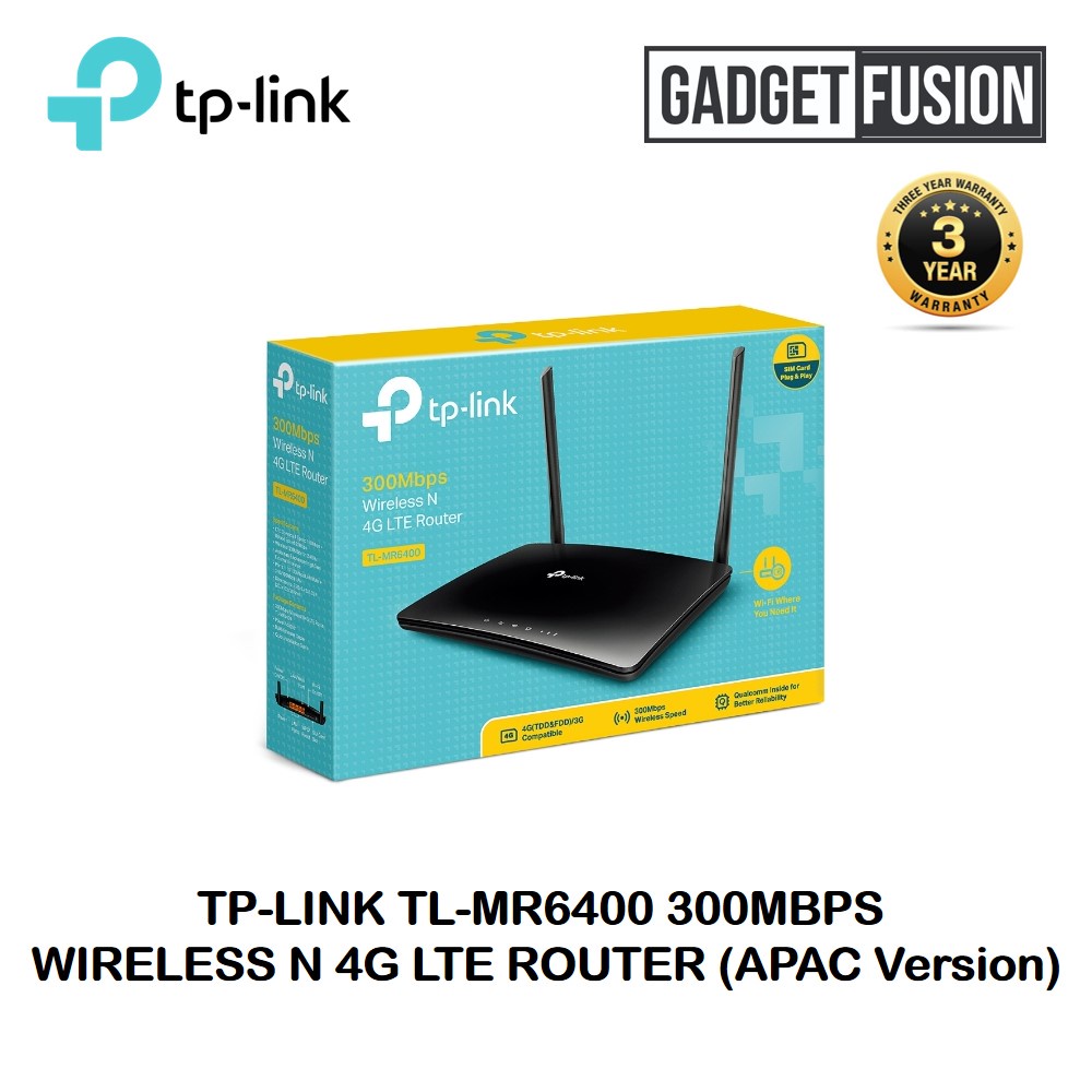 TP-LINK TL-MR6400 300MBPS WIRELESS N 4G LTE ROUTER (APAC Version ...
