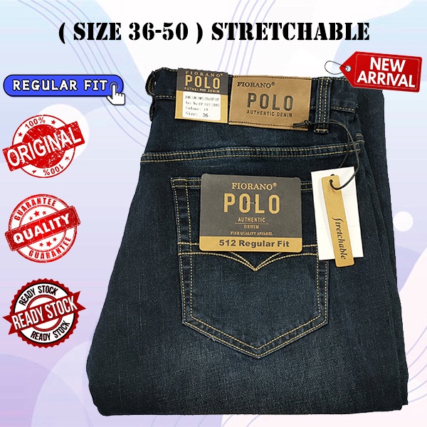 ( SIZE 36-50 ) REGULAR MEN'S CLASSIC JEANS STRETCHABLE REGULAR FIT ...