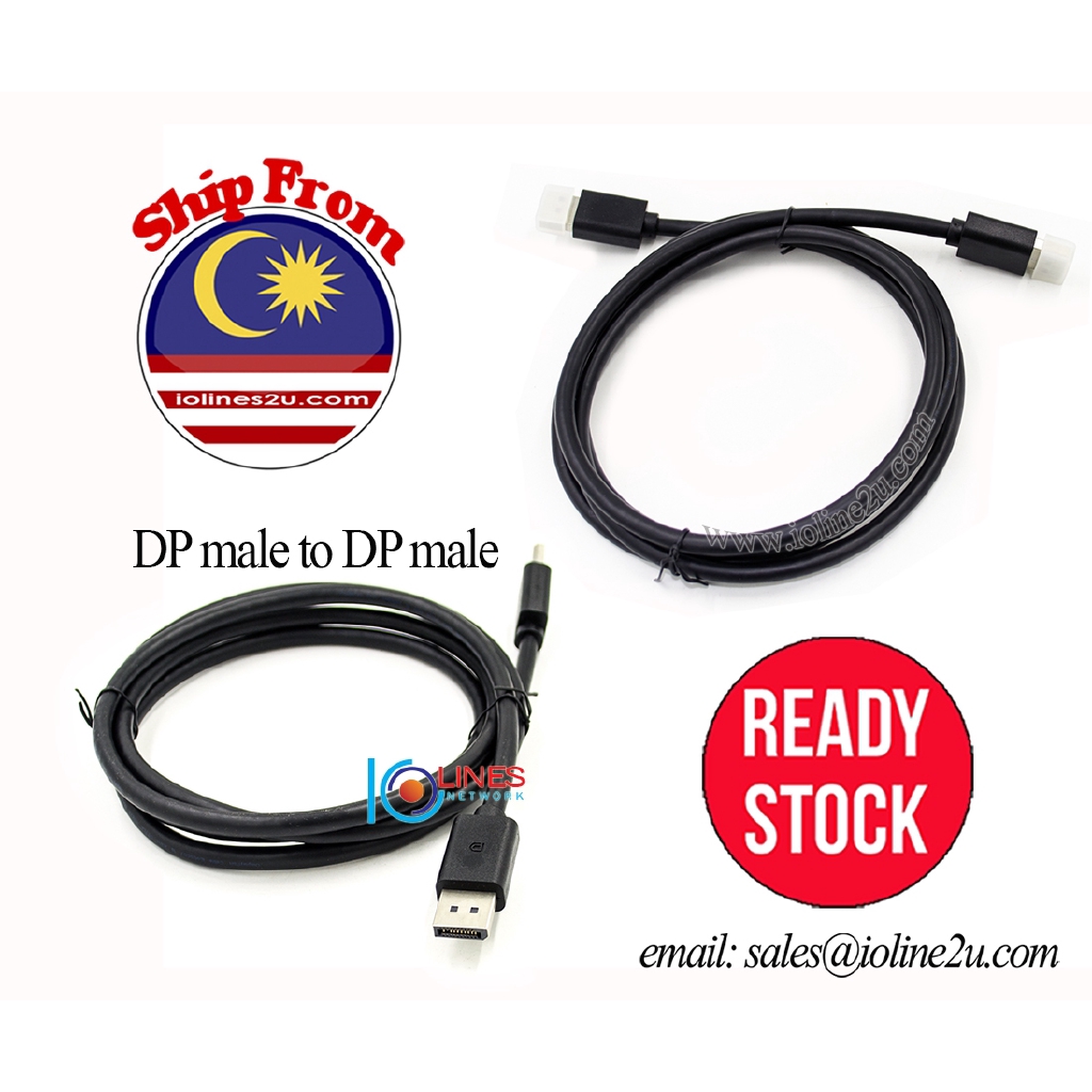 Dell OEM Hotron DisplayPort to DP Male Cable 1.8M V1.2 4K*2K 2560x1600 ...