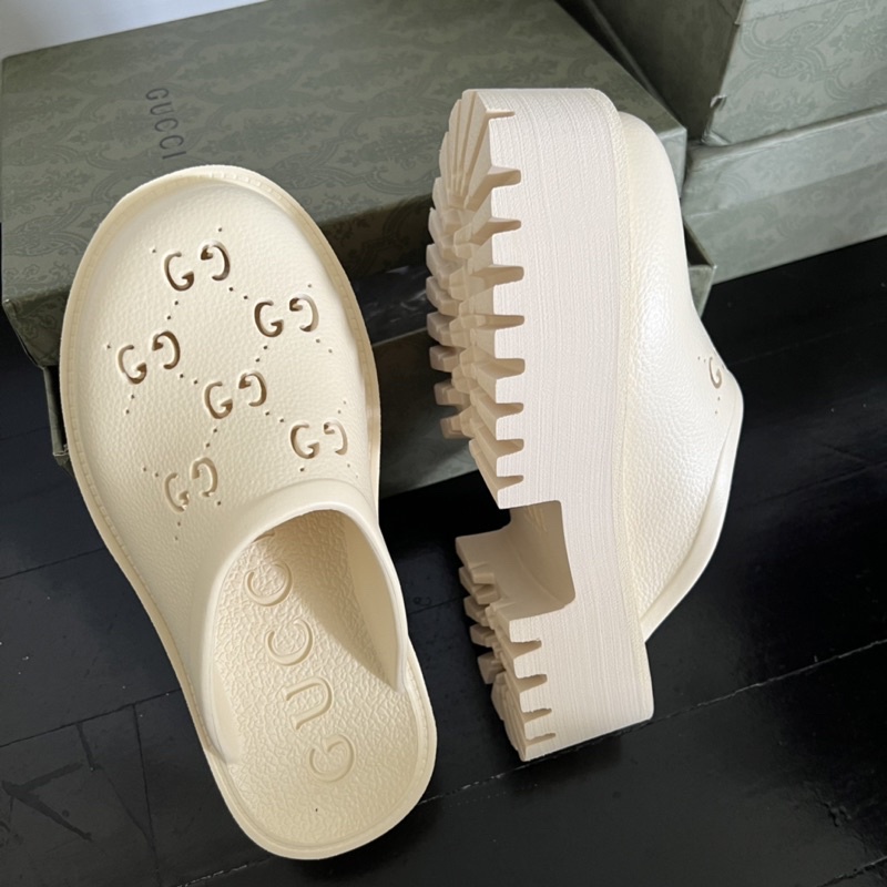 GG* rubber platform clogs off white | Shopee Malaysia