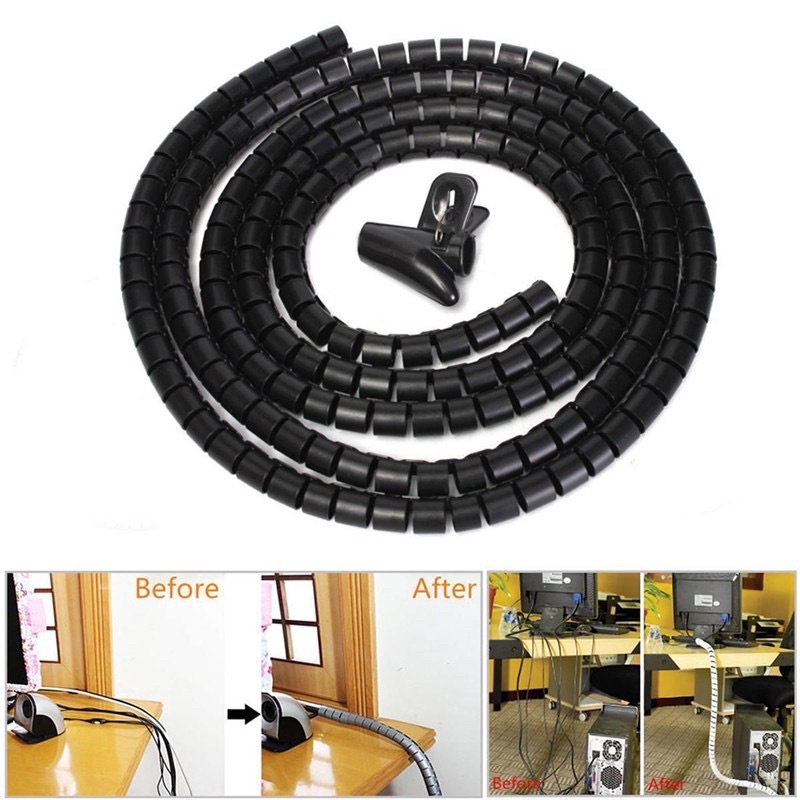Spiral Cable Organizer Line Pipe Wire Organizer Management Spiral Tube ...