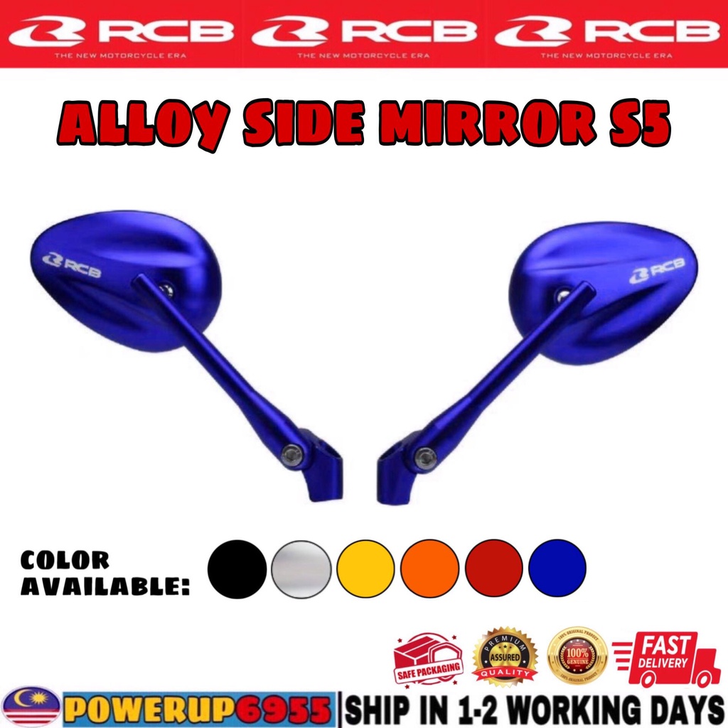 ORIGINAL RCB ALLOY SIDE MIRROR S5 PAIR SET ADAPTOR UNIVERSAL EUROPE ...