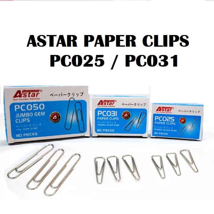 ASTAR PAPER CLIPS 25MM (PC025) / 31MM (PC031) | Shopee Malaysia