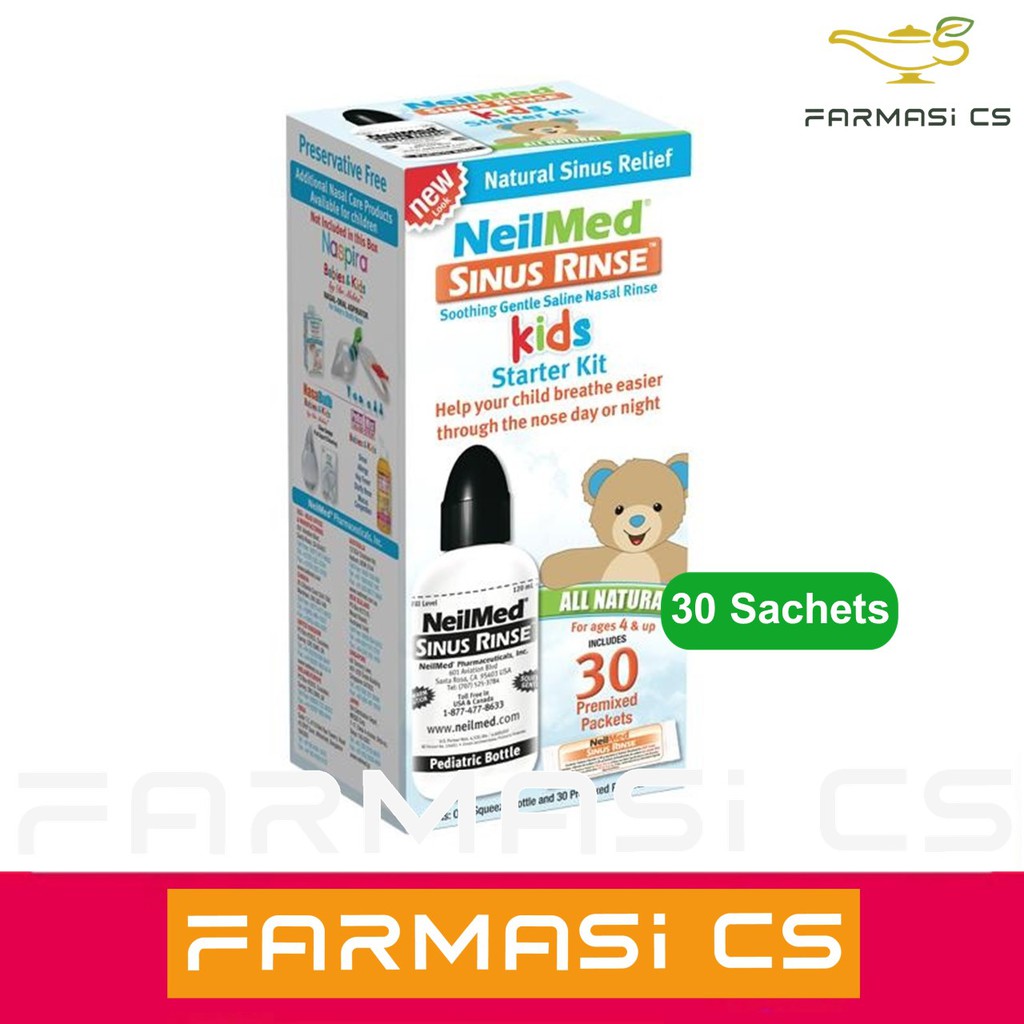 NeilMed Sinus Rinse Kids Starter Kit 30 Premixed Sachets EXP:09/2027 ...
