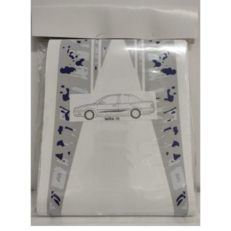 Proton Wira 10 Original Design Car Body Sticker ( 1 Set 2 Pcs Left ...