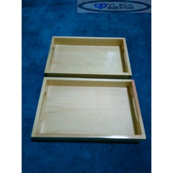 KAYU (YUKA) Box Tray, Wooden Tray, Serving Container 25x30x5 cm ...