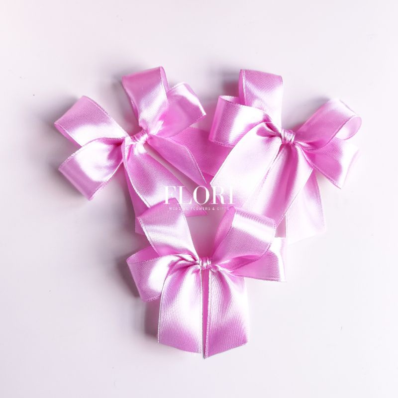 (5pcs) Double Loop Satin Ribbon Medium Size (Width 1 Inch) Door Gifts ...