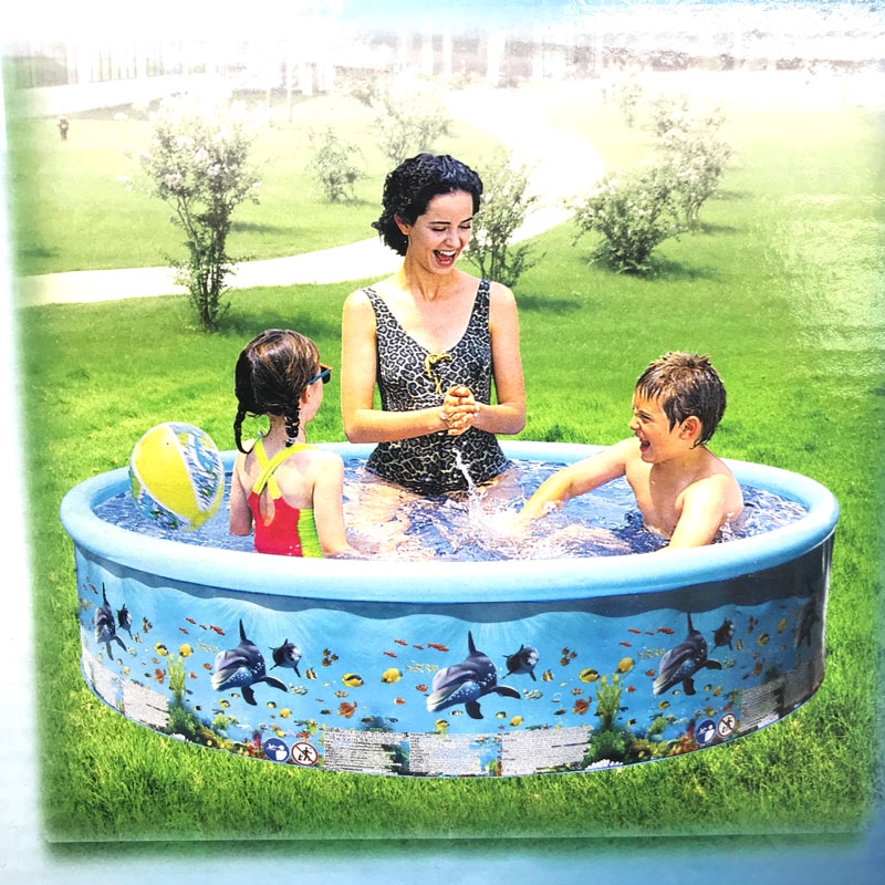 Benthos Kids Inflatable Round Swimming Pool (155 x 155 x 30cm) | Shopee ...