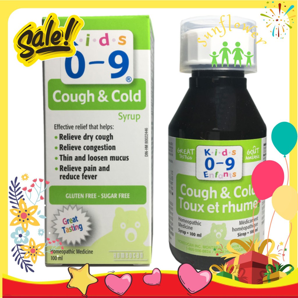 5 in1 Cough Cold 0-9 Cough and flu syrup for children 0 to 9 years old ...