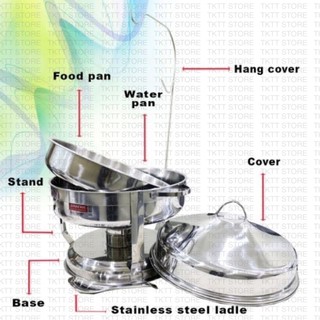 TKTT 42cm Golden Dome Bell Chafing Dishes Buffet Chafer Hanging Dome ...