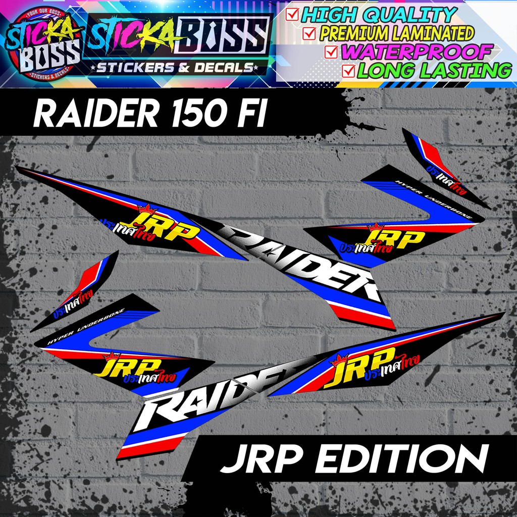Suzuki Raider 150 Fi JRP Edition Decals【001】(PREMIUM GLOSSY LAMINATED ...