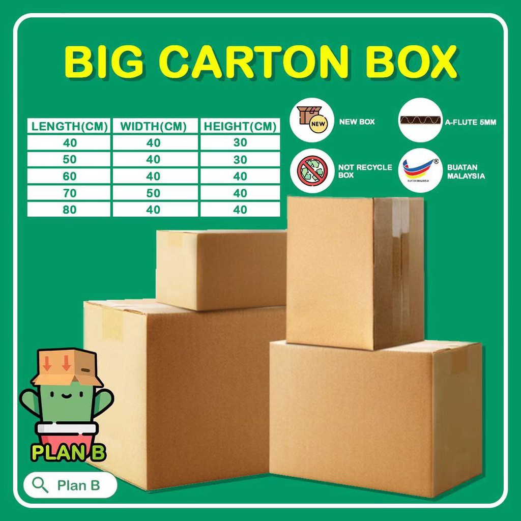 BIG Carton Box /Moving House Packing Box Packaging Box Kotak - A Flute ...