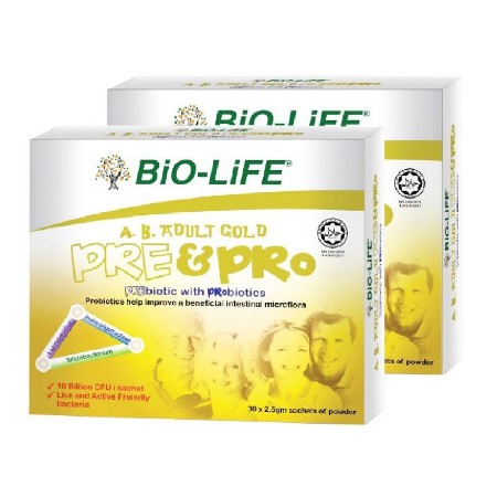 BIOLIFE AB ADULT GOLD PRE & PROBIOTICS (2 x 30's) | Shopee Malaysia