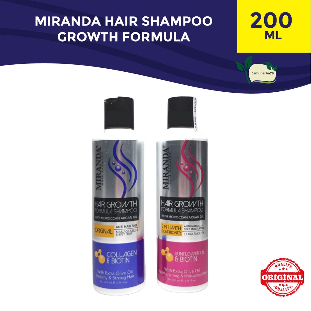 Miranda Hair Growth Formula Shampoo with Moroccan Argan Oil Original ...