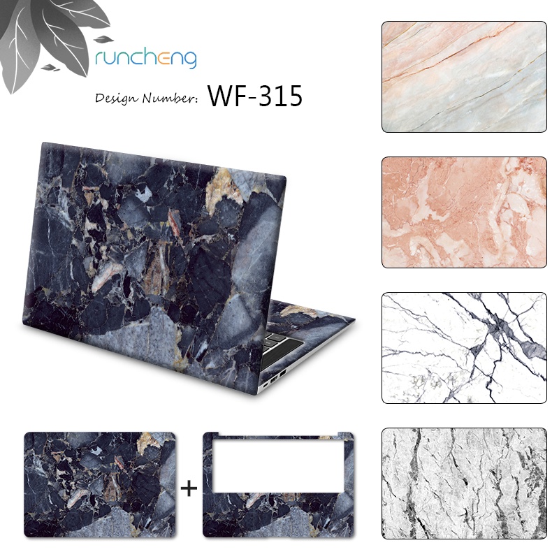DIY marble double-sided laptop sticker laptop skin for all laptop ...
