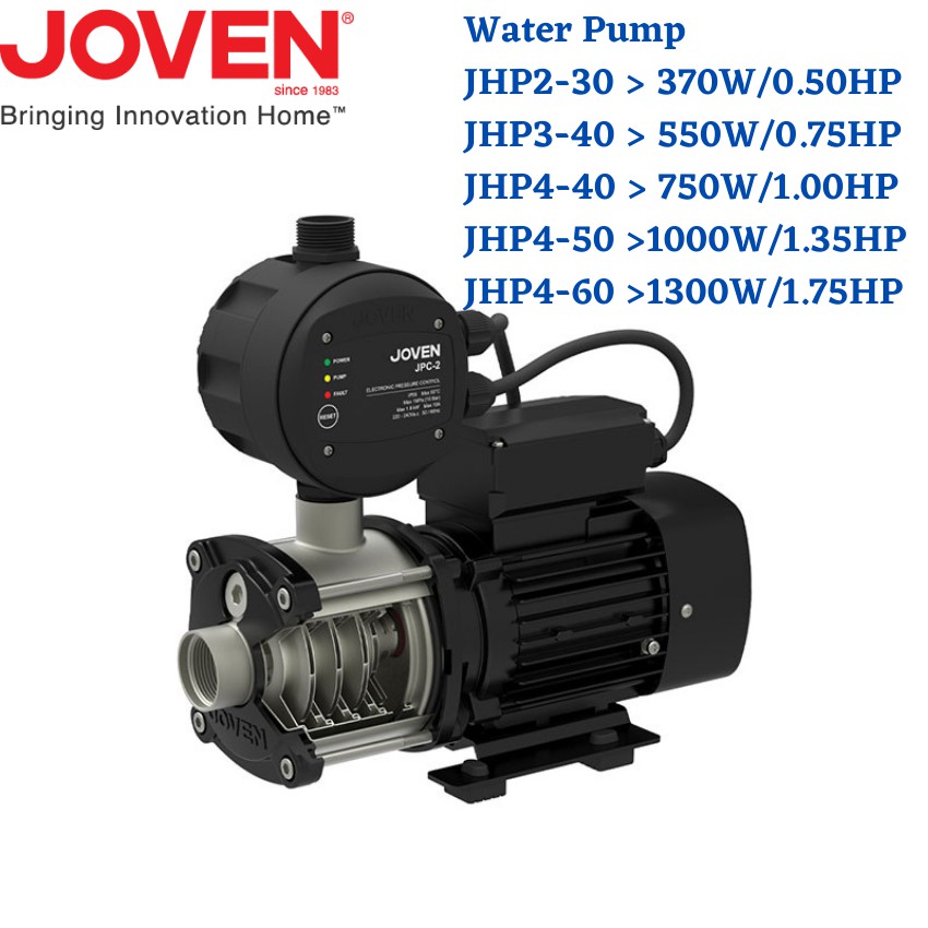 Joven Water Pump JHP2-30 JHP3-40 JHP4-40 JHP4-50 JHP4-60 Overheating Protection Dry-Run ...