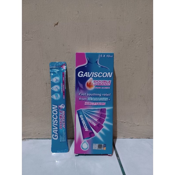 Gaviscon Double Action Liquid Sachets Import 1 Box Contains 5 Sachets ...