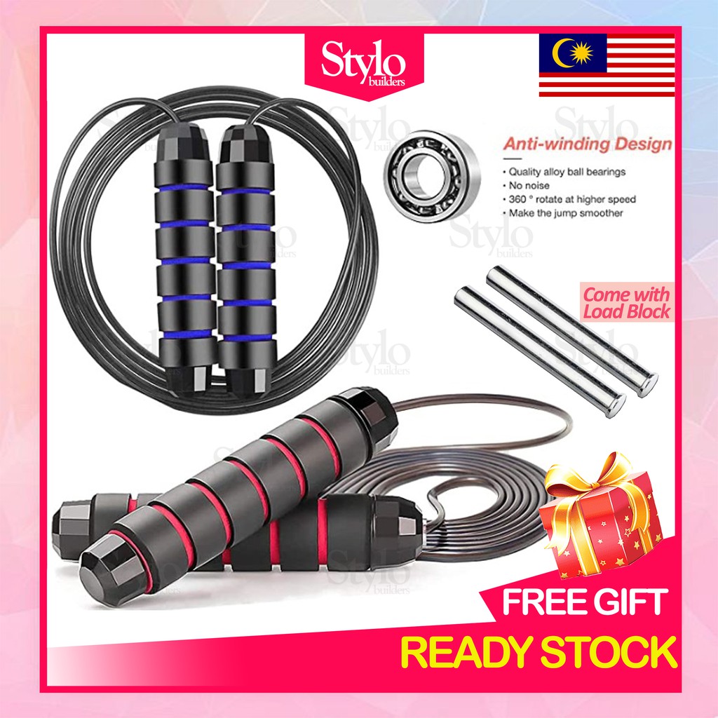🇲🇾READY STOCK🔥Skipping Rope Tangle-Free with Ball Bearings Rapid Speed ...