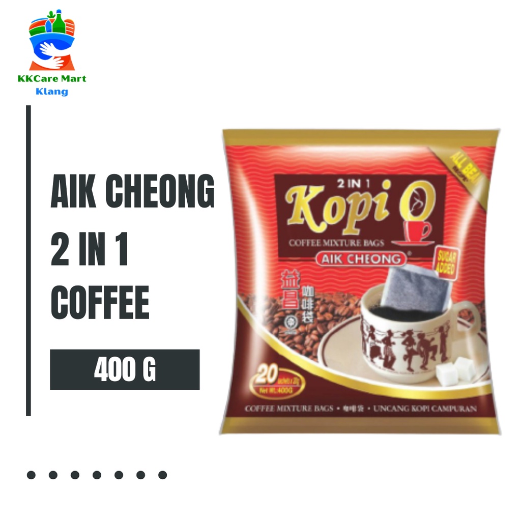Aik Cheong - Kopi O 2 in 1 Coffee Mixture Bags 20 Sachets x 20g ( 400g ) | Shopee Malaysia