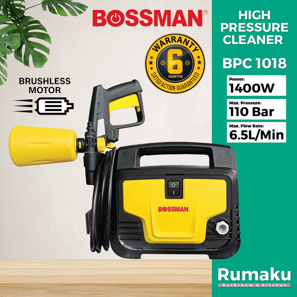 BOSSMAN BPC 1018 High Pressure Cleaner Brushless Water Jet waterjet ...