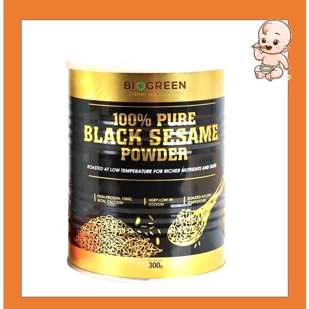 BIOGREEN 100% PURE BLACK SESAME POWDER 300G (Exp 2/2027) | Shopee Malaysia
