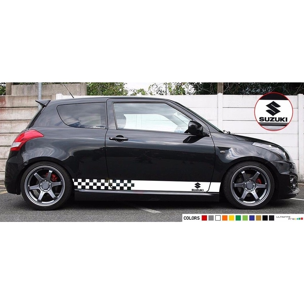 2Pcs Sticker stripe Kit for Suzuki swift sport light carbon 2013 2014 ...