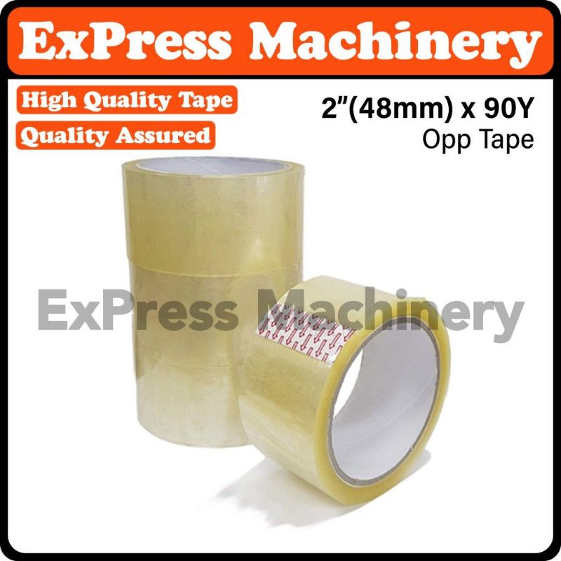 OPP Packaging Tape | Transparent / Clear Type | 2" (48mm) x 90 Yards ...