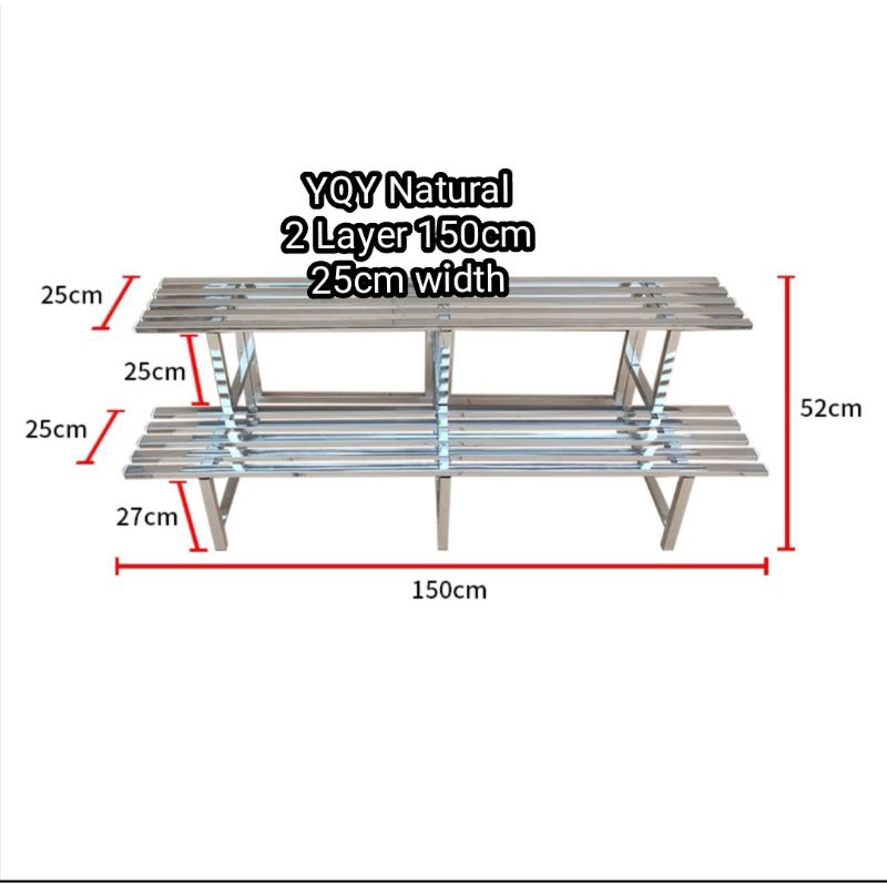 (Malaysia Ready Stock)Rak bunga 3/4 layer ,25cm,150cm stainless steel Flower rack set with ...