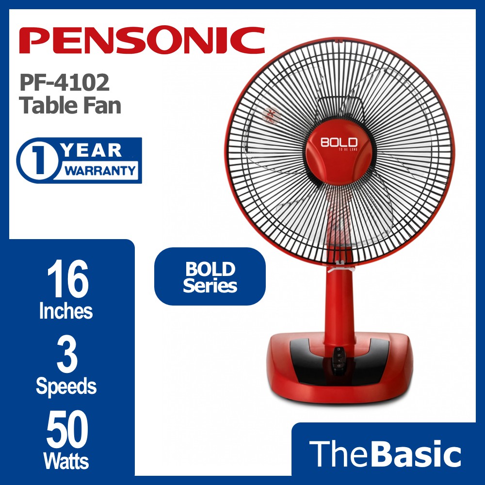 PENSONIC/FABER Table Fan 16" Red Colour Desk Fan Kipas Meja ( PF-4102 ...