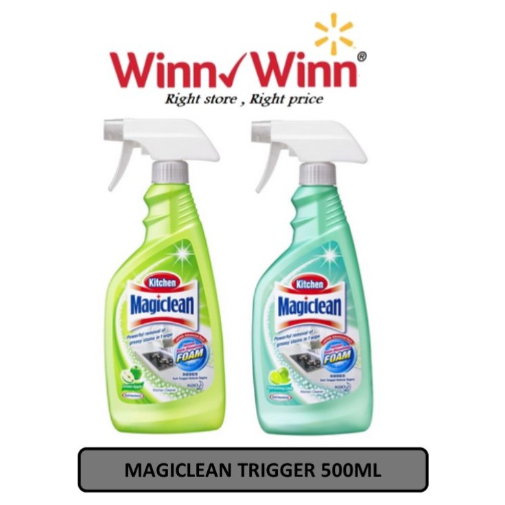 Magiclean Kitchen Cleaner Trigger ( Lime / Green Apple ) 500ml | Shopee ...