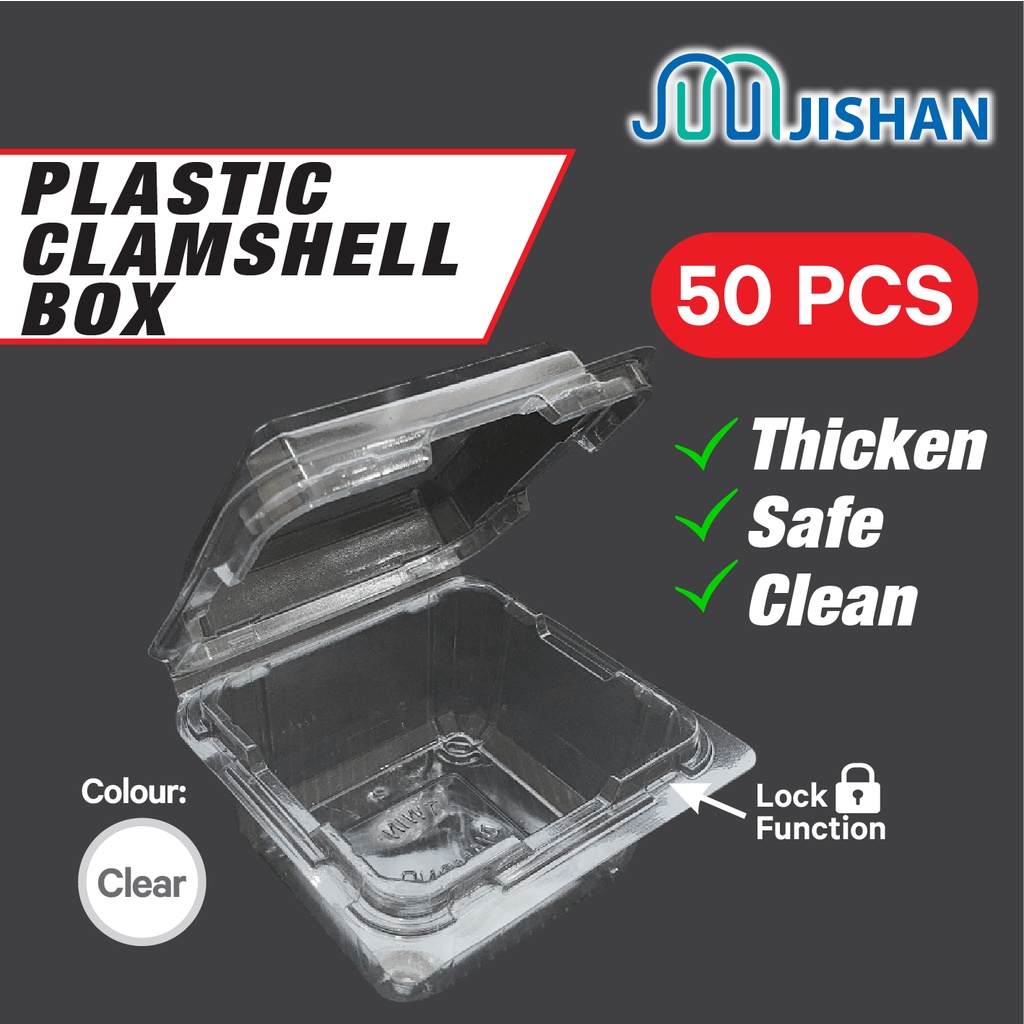 [50pcs] Plastic Clamshell Fruit Prunnet Tray/Tomato/Strawberry/Food ...