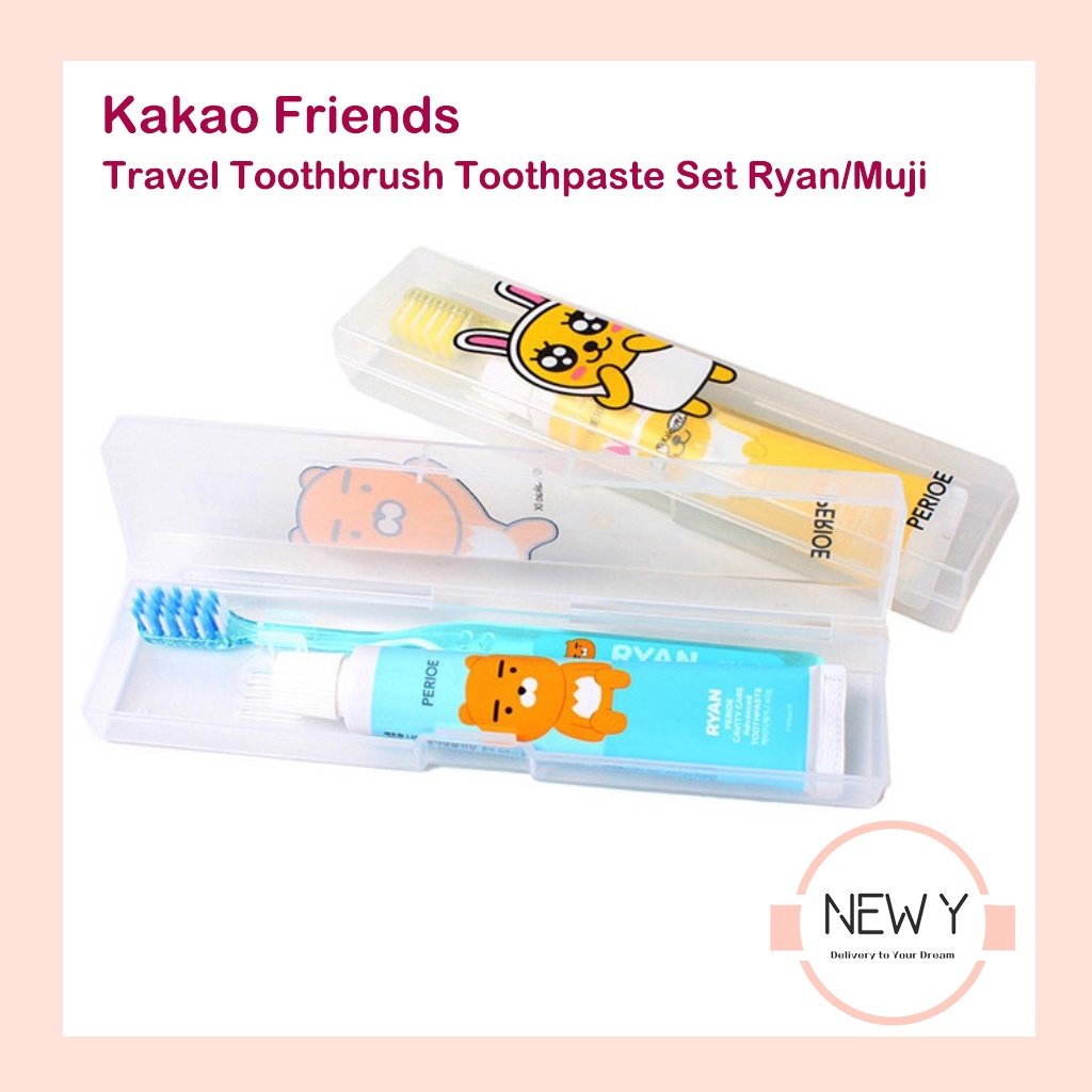 [Kakao Friends] Toothbrush Toothpaste Travel Set Ryan/Muji | Shopee Malaysia