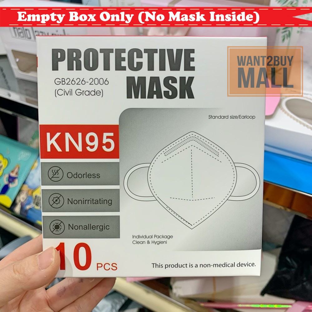 🇲🇾 1pcs KN95 Good Quality Foldable Empty Paper Box For Protective Face Mask Packaging / Kotak ...