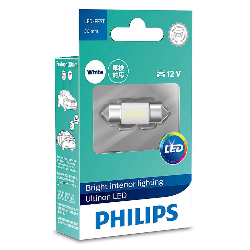 Philips Ultinon LED interior signal bulb, car number plate 11860ULWX1 ...