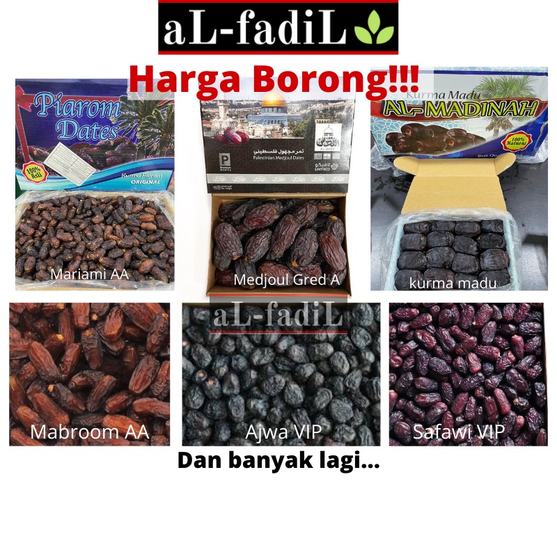 HARGA BORONG!! KURMA AJWA | Safawi | Mabroom | Mariami | Tangkai ...