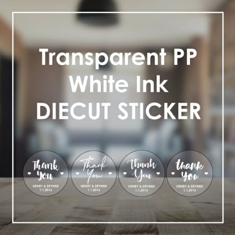 200pcs White Ink Waterproof Transparent Sticker Label | Shopee Malaysia